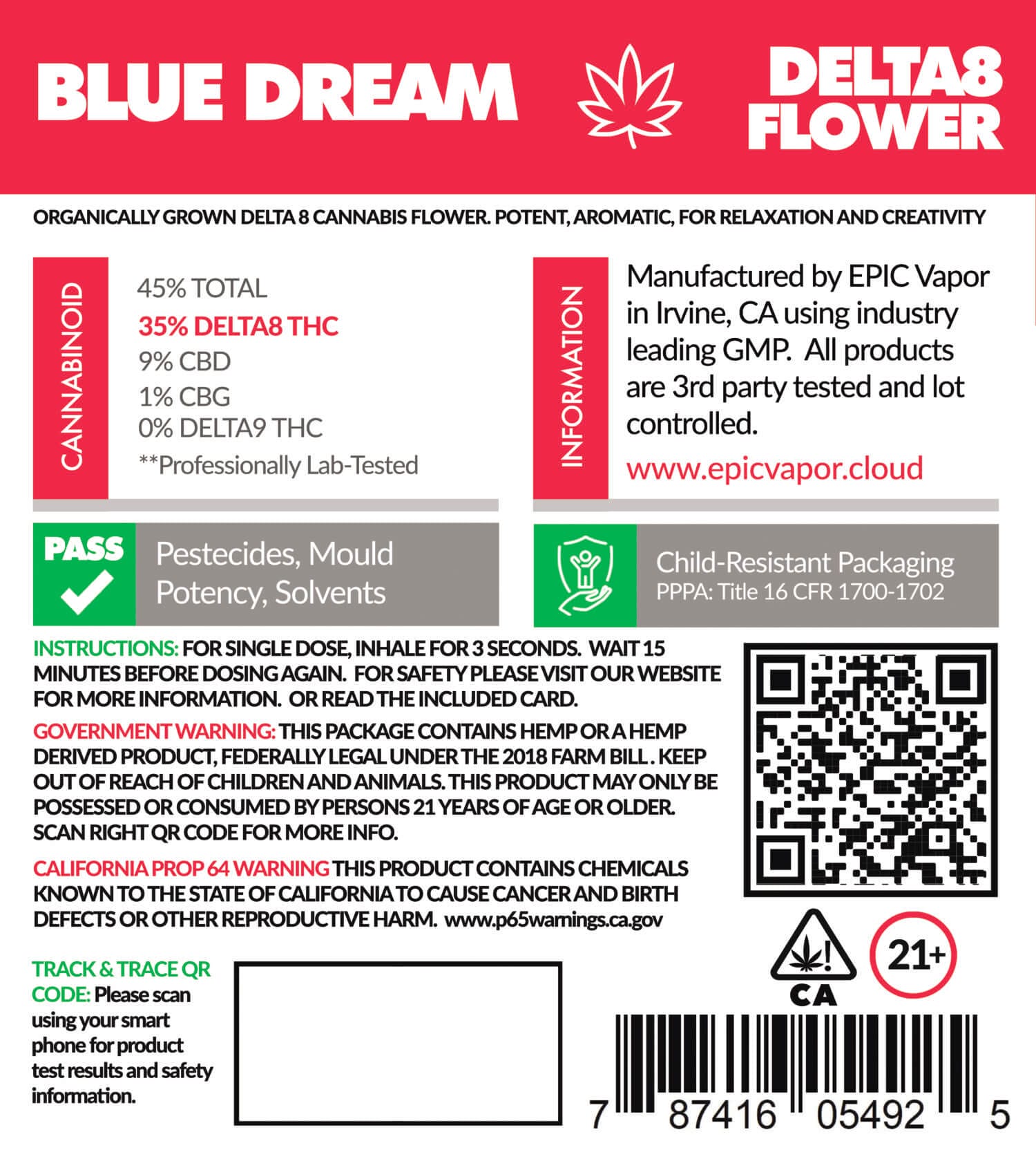 BLUE DREAM – THC FLOWER | EPIC
