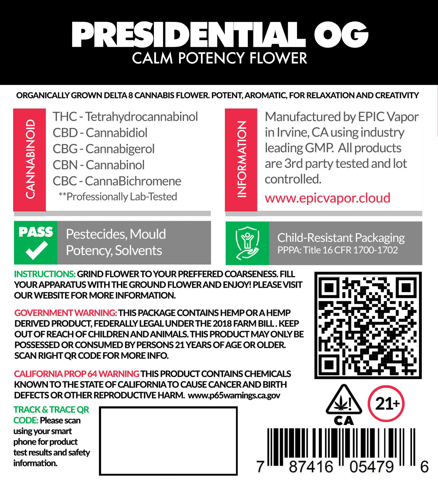 PRESIDENTIAL OG – THC FLOWER | EPIC